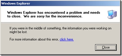 Kompiku.com: Mengatasi Windows Explorer Error Pada Windows XP